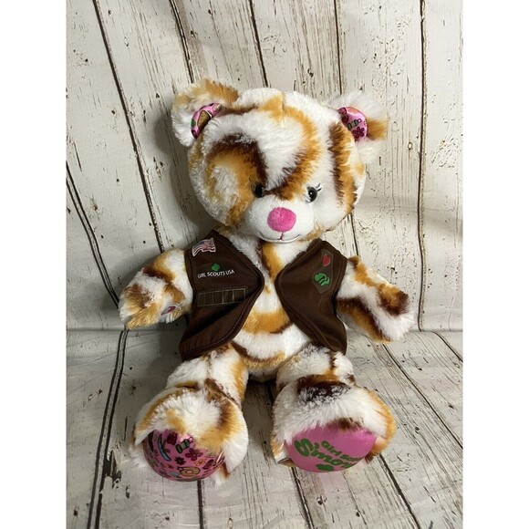 Build-A-Bear | Toys | Build A Bear Workshop Girl Scout Smores Rare With Brownie Vest | Poshmark